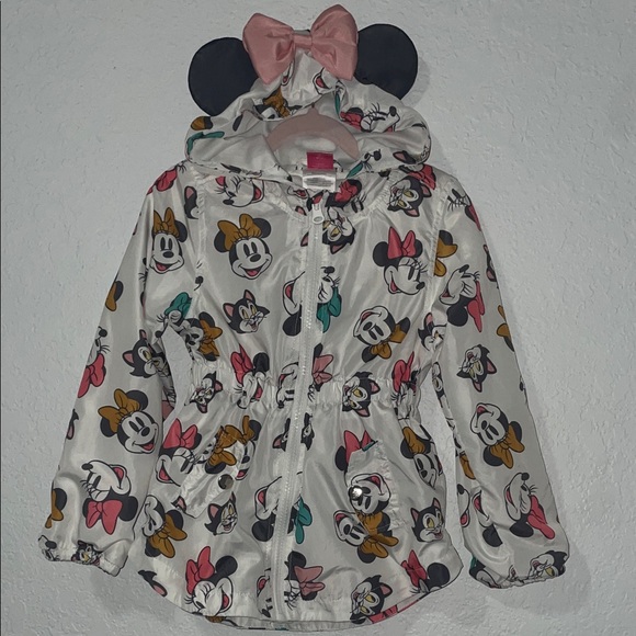 Disney | Jackets & Coats | Disney Minnie Mouse Patterned Jacket With ...